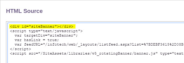 Creating a Rotating Banner - Web Development | UWSP